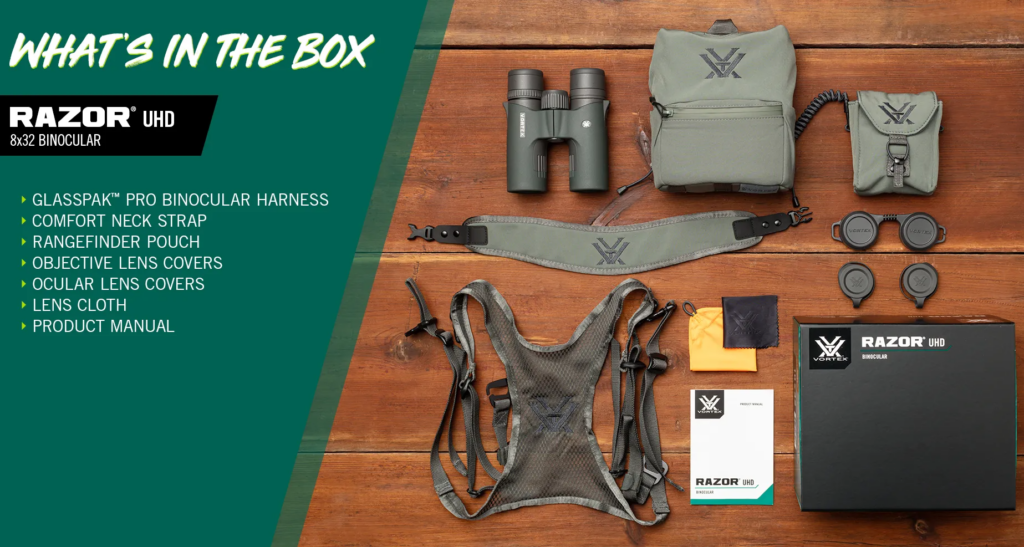 VORTEX Introduces 8x32 & 10x32 versions of their Razor UHD Binoculars ...